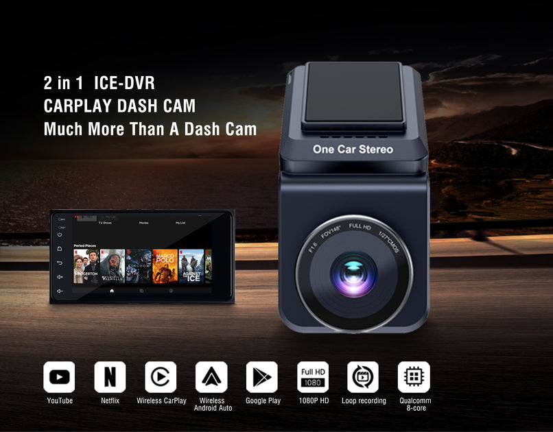 2-in-1 ICE-DVR CARPLAY DASH CAM| the best solution with CarPlay and re