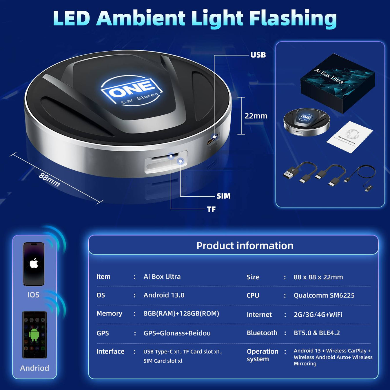 Car Play Ai Box Ultra – Android Auto & Carplay, All In One – One Car Stereo